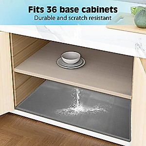 Kitchen Waterproof Under Sink Mat: Silicone Under Sink Liner，Under Sink Liner Drip Tray，34" x 22" Under Sink Kitchen Cabinet Mat，Under Sink Liner Drip Tray，Kitchen Sink Mats