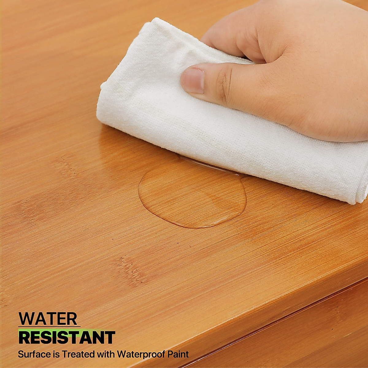 Magshion 3-Tier Bookcase with Clear Acrylic Flip-Up Doors, Bamboo Display Case Wide Brown Kitchen Cabinet Storage Pantry Cabinet Showcase Storage Cabinet Organizer (31.1" L x 12.6" W x 41.7" H)