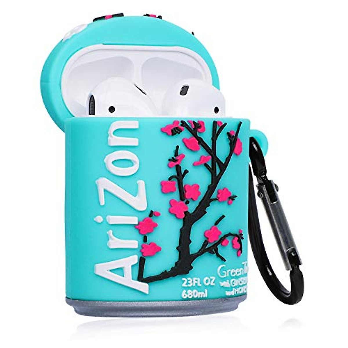 Besoar for Airpod 1&2 Case, 3D Cute Silicone Cartoon Kawaii Cool Air pods Cover, Funny Fun Fashion Unique Trendy Food Design for Girls Women Boys Men Teen Soft Cases for Airpods 2/1 (Plum Green Tea)