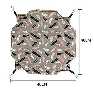 Fuerlun Small Animal Bed & Hammock, Small Pet Three-Layer Hammock for Cage, Durable Soft Plush Warm Hanging Bed & Hideout for Guinea Pig, Hamster, Ferret, Parrot