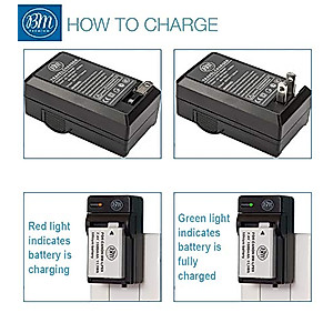 BIG MIKE'S ELECTRONICS BM Premium 2 Pack of LP-E5 Batteries and Battery Charger Kit for Canon EOS Rebel XS, Rebel T1i, Rebel XSi, 1000D, 500D, 450D, Kiss X3, Kiss X2, Kiss F Digital SLR Camera