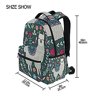 School Backpack Llama Teens Girls Boys Schoolbag Travel Bag