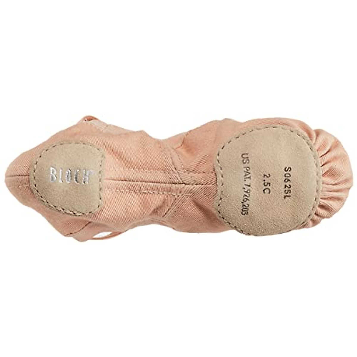 Bloch Unisex-Adult Dance Women's Synchrony Split Sole Stretch Canvas Ballet Slipper/Shoe, Pink, 2 Narrow