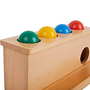 Adena Montessori Baby Push Object Permanence Ball Push Toy for 1 Year Toddler 2 Year Old