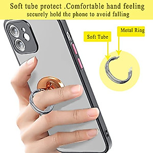 Phone Ring Holder Finger Kickstand ULVMYRING[4 in 1]-Phone Ring Grip, 360° Rotation Phone Kickstand,CD Slot & Air Vent Car Phone Mount,Compatible with iPhone,Samsung,LG and More(2Pack Rose Gold)