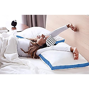 Utopia Bedding Bed Pillows for Sleeping Queen Size (Blue), Set of 2, Cooling Hotel Quality, Gusseted Pillow for Back, Stomach or Side Sleepers