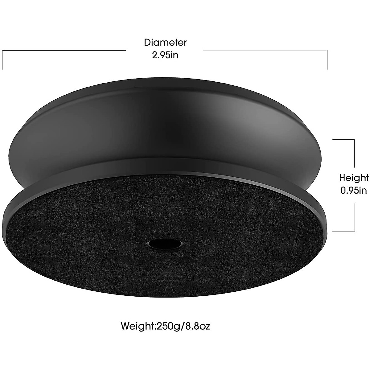 Record Weight Stabilizer, DIGITNOW Turntable Weight Clamps,for Turntable Vinyl Disc LP Record Player,Aluminum LP Stabilizer(Black) to Fits Under The Dust Cover of Turntable Vinyl Disc LP