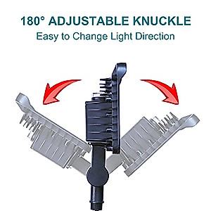 SERWING Led Flood Light 100W Dusk to Dawn LED Flood Light Outdoors with Knuckle Mount, IP66 Waterproof LED Flood Lights for Garden, Yard, Playground, Basketball Court