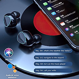 Suomi Wireless Earbuds Bluetooth, 180 Hours Playtime Ear Buds Built-in Microphone Earphones, Immersive Sound Smart LCD Display, IPX7 Waterproof Touch Controls Cordless Headset with Charging Case