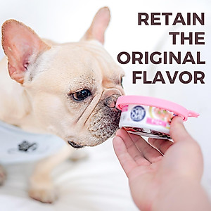 BENIFILE 3-in-1 Oui Yogurt Jar Lids - 4 Pack Oui Jar Lids Compatible with Yoplait Yogurt Container Reusable Silicone Stretch Canning Lids Replacement Covers for Oui Yogurt Glass Jars