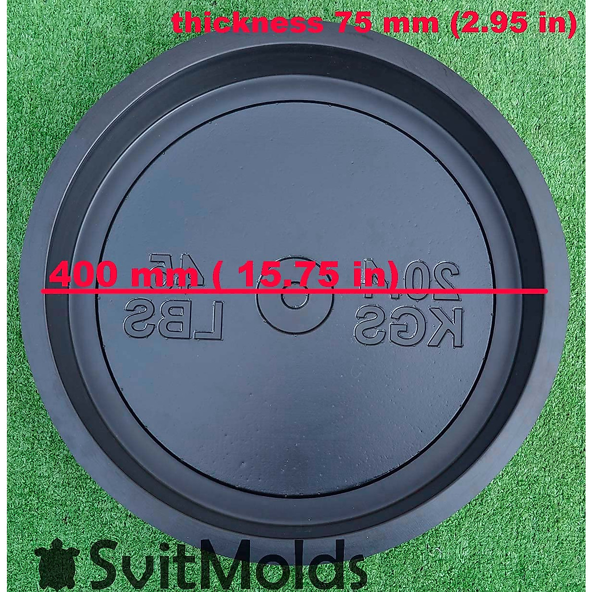 Molds Plates Set 5 pcs Molds CONCRETE WEIGHT PLATES BARBELL DISCS OLYMPIC LIFTING D55 (45Lb)