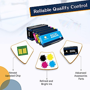 ColorKing Remanufactured 952 XL Ink Cartridges Replacement for HP 952XL Ink Cartridges Combo Pack for HP OfficeJet Pro 8710 8720 7740 7720 8210 8715 8725 8740 8702 Printer(Black,Cyan,Magenta,Yellow)