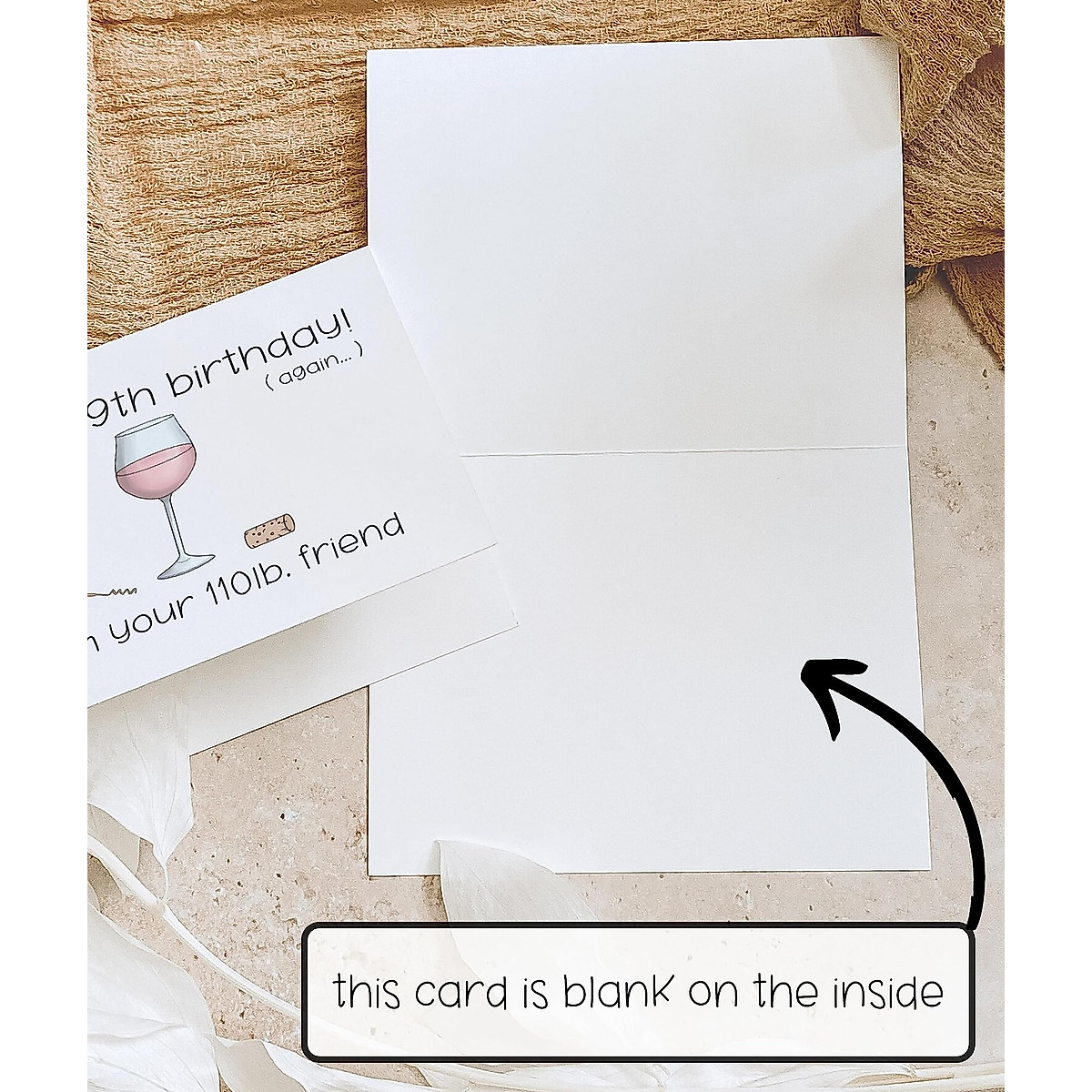 Happy 29th Birthday Card. Funny Birthday Card For Friend. Happy 29th Birthday From Your 110lb Friend. Sarcastic Age Birthday Card.