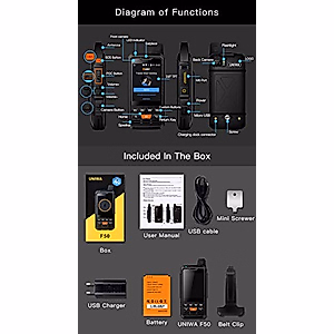 UNIWA Alps F50 Zello PTT Walkie Talkie 2.8 inches Touch Screen Quad Core MTK6735 1GB+8GB 4000mAh 4G LTE Android 6.0 Rugged Smartphone