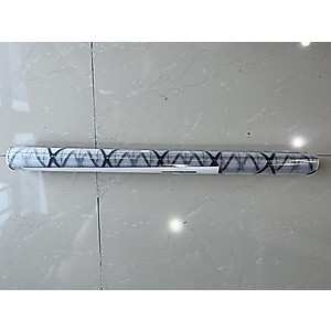 FEOMOS Window Privacy Film, Frosted Glass Window Film, Static Cling Window Tint for Home Décor & Anti UV, Black Lattice Sun Blocking Window Covering 17.3x78.7 inches