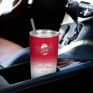 Custom Car Tumbler,Tumblers Stainless Steel 20.8oz,Personalized Baseball Cup,Sports Travel Coffee Mug,Customized Presents Gifts for Mother's Day Friends Fan Players Coach Lovers,Custom Number and Name