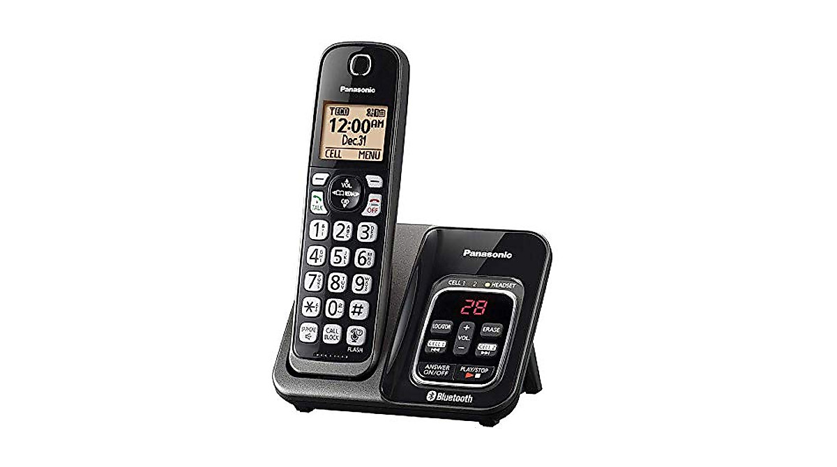 Panasonic Bluetooth Cordless Phone with 3 Handsets and Voice Assist