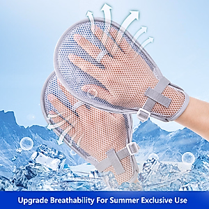 lefeke Medical Restraint Gloves - 2Pcs, Hand Protective Gloves Meshed for Dementia Patients or Elderly, Autistic Child, Bed Restraints Mitts, Limb Holder, Movement Limited Ties for Hands