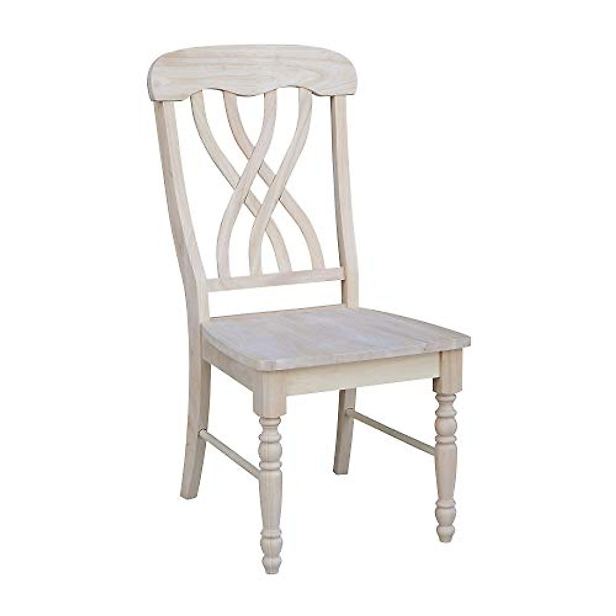 International Concepts Latticeback Chairs, Unfinished