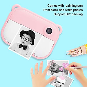 Children Mini Camera, Makes Eyes Less Fatigued 2.4‑Inch IPS Color Screen Kids Digital Camera, Travel Girls for Children Home(Pink)