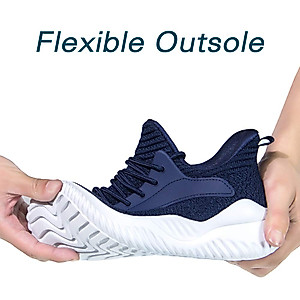 Akk Mens Walking Tennis Shoes - Comfy Running Shoes for Men Sneakers Workout Casual Athletic Indoor Outdoor Blue Size 14