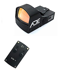 ADE Crusader RD3-009 Red Dot + Rear Sight Optic Mounting Plate/Adapter for All Glock (Non-MOS) Standard Models and Taurus G3C