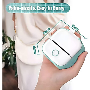 Print Pod Sticker Printer, Mini Pocket Printer, Inkless Sticker Printer for School, Fast Printing Portable Mini Thermal Printer with Print Paper (Printing Paper *1, Blue)