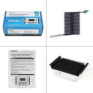 EPEVER 60A Solar Charge Controller 12V/24V Auto, 60 Amp Solar Panel Controller Regulator LCD Display with Dual USB Output, for Lead-Acid, Gel, Sealed, Flooded Batteries