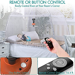 Portable Camping Ceiling Fan with Lights and Remote, 8000mAh Rechargeable Battery Powered Fan with 3 Speeds, Small Tent Fan with Flexible Tripod, USB Outdoor Fan for RV Gazebo Travel Patio Umbrella