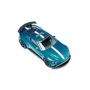 Siku 1577, Aston Martin Vantage GT4, Toy Car, Metal/Plastic, Blue, Metallic Paint, Huge Rear Wing, Sport Tyres, Detailed Design