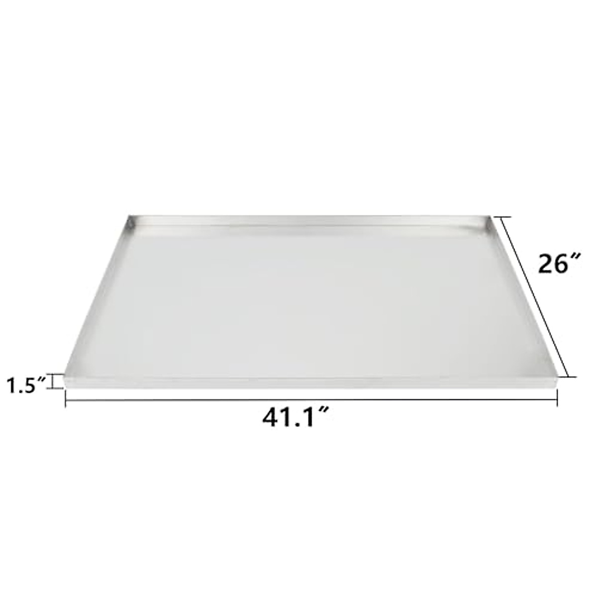 Confote Stainless Steel Replacement Tray for Dog Crate, 41.1"x26" Pet Cage Floor Pan Chew-Proof & Crack-Proof