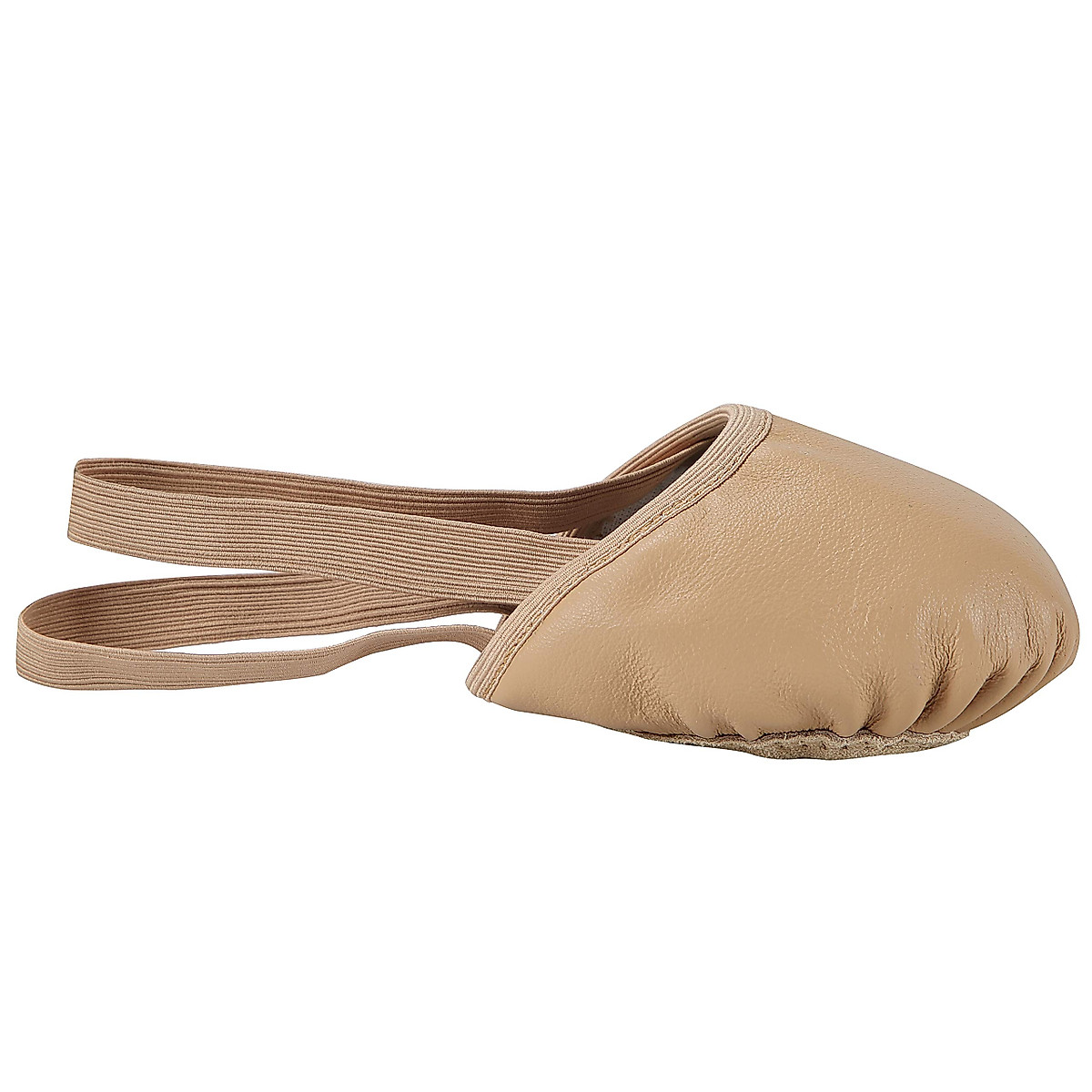 Linodes Leather Contemporary Pirouette Lyrical Half Sole Jazz Ballet Dance Shoe Turning Shoes for Women and Girls-Tan-S
