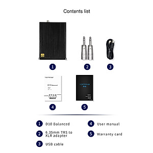 TOPPING D10 Balanced Mini USB DAC CSS XMOS XU208 ES9018K2M OPA2134 Audio Amplifier Decoder Sliver