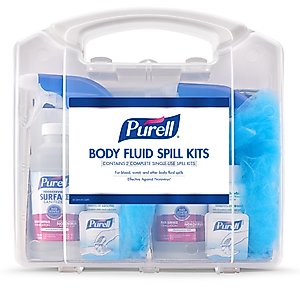 PURELL Body Fluid Spill Kit in Clam Shell Carrier, 2 Spill Kit Uses per Clamshell (Pack of 1)- 3841-08-CLMS