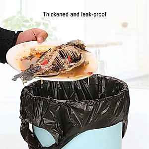Small Trash Bags, Strong Black Garbage Bags, Unscented Thicken Bin Liner Suitable for Bedroom Home Kitchen 6 Gallon 120 Count