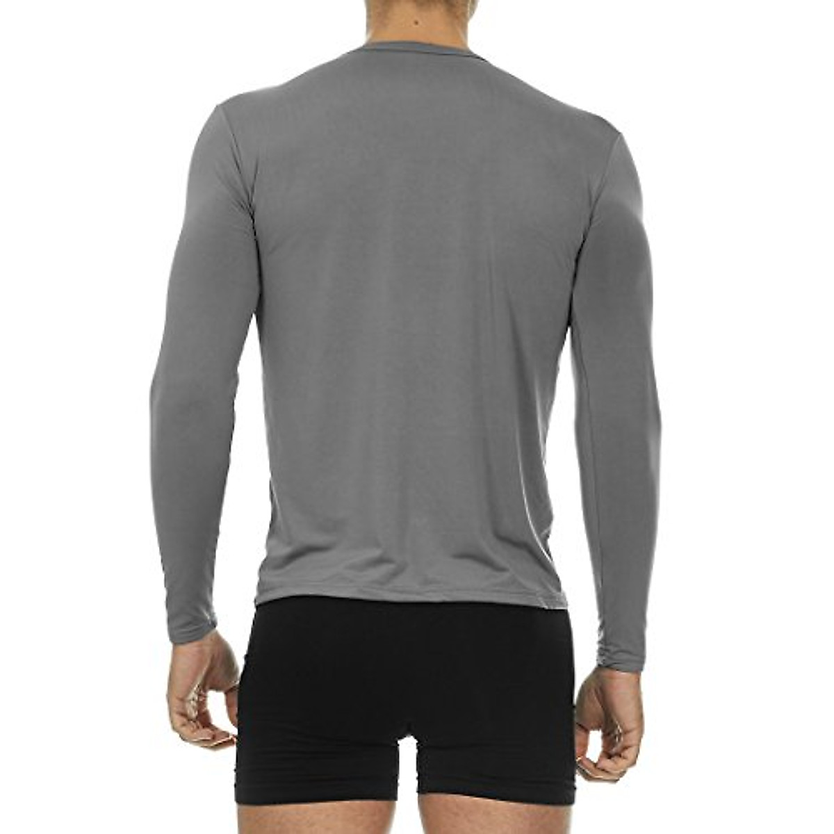 Thermajohn Thermal Shirts for Men Long Sleeve Thermal Compression Shirts for Men Base Layer Cold Weather (Grey, 2X-Large)