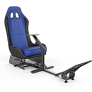 cirearoa Racing Wheel Stand with seat Gaming Chair Driving Cockpit for All Logitech G923 | G29 | G920 | Thrustmaster | Fanatec Wheels | Xbox One, PS4, PC Platforms (Black/Blue)