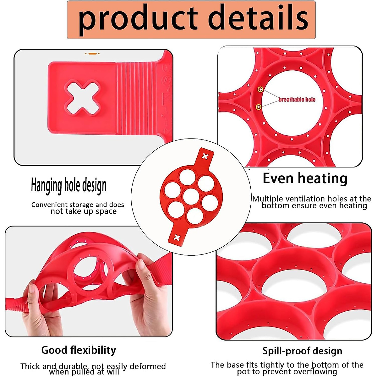 Flip N Cook Silicone Pancake Mold, Mini Pancake Maker, Perfect Omelet Mold or Pancake Ring, Reusable Silicone Omelet Mold (2 pcs+2 brush)