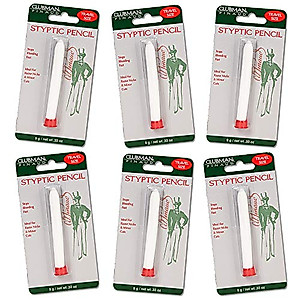 Pinaud Clubman styptic pencil for nick relief - 0.33 oz, 6 pack
