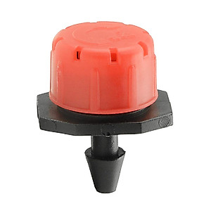 XINGYHENG 100pcs 8 Holes Button Drop Adjustable Flow Dripper with 40PCS Tee Connector Spray Dripped Integral Emitter Nozzle Sprinkler Irrigation System for Flower Garden