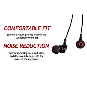 Xcessor (S 7 Pairs (14 Pieces) of Silicone Replacement in Ear Earphone Small Size Earbuds Replacement Ear Tips for Popular in-Ear Headphones. Black/Red