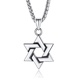Star Necklaces for Women Stainless Steel Jewish Gifts for Him