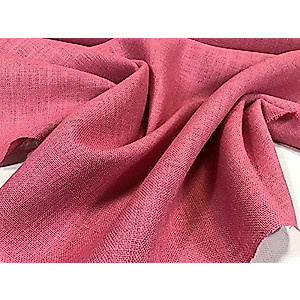 USA Fabric Store Jute Burlap Fabric Rose Pink 58" Wide 11 OZ Premium 100% Upholstery by The Yard