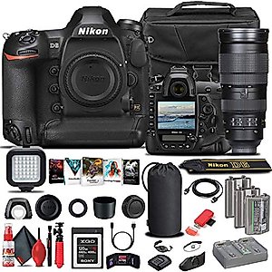 Nikon D6 DSLR Camera (Body Only) (1624) + Nikon 200-500mm Lens + 120GB XQD Card + 2 x EN-EL18C Battery + Case + Corel Photo Software + LED Light + HDMI Cable + More (International Model) (Renewed)