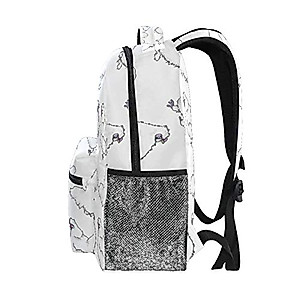MQIFRB Silkie Chicken Boys&Teen&Adult Backpack Office Sackpack Stylish Luggage Lightweight School College Travel Bags, 11.5 x 8 x 16 inch