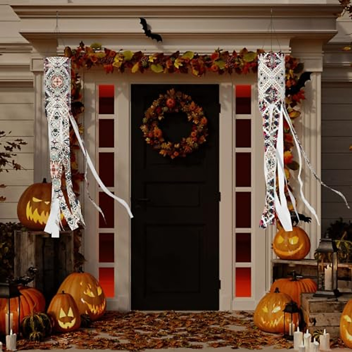 Mandala Boho Luxury Oriental Tile Halloween Windsocks Flag 40 Inch, Flag Wind Socks Outdoor Hanging Decoration Halloween Decorations Halloween Decor Outdoor For Home Yard Patio Lawn Garden