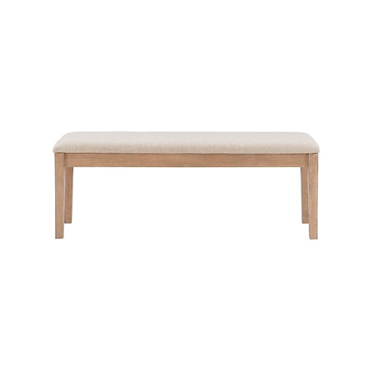 Linon Miles Wood Dining Bench in Natural Brown