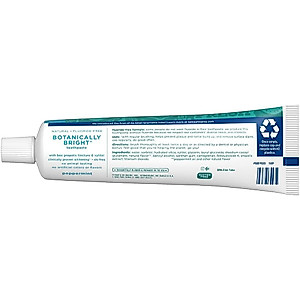 Tom's Of Maine Botanically Bright Whitening Toothpaste Peppermint 4.7 Oz (pack of 6)