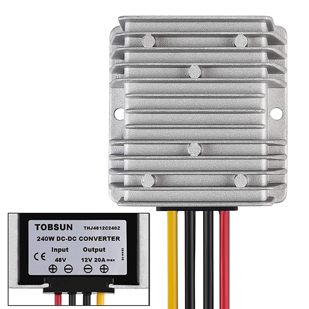 Golf CART Voltage Reducer Converter 48V to 12V 20A 240W DC Voltage Regulator for Club Car