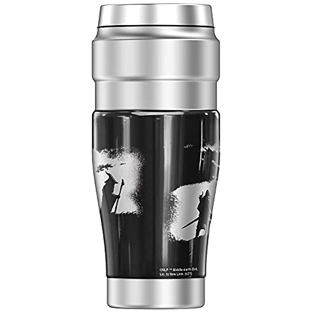 THERMOS The Lord of The Rings Metallic Fellowship Silhouette STAINLESS KING Stainless Steel Travel Tumbler, Vacuum insulated & Double Wall, 16oz